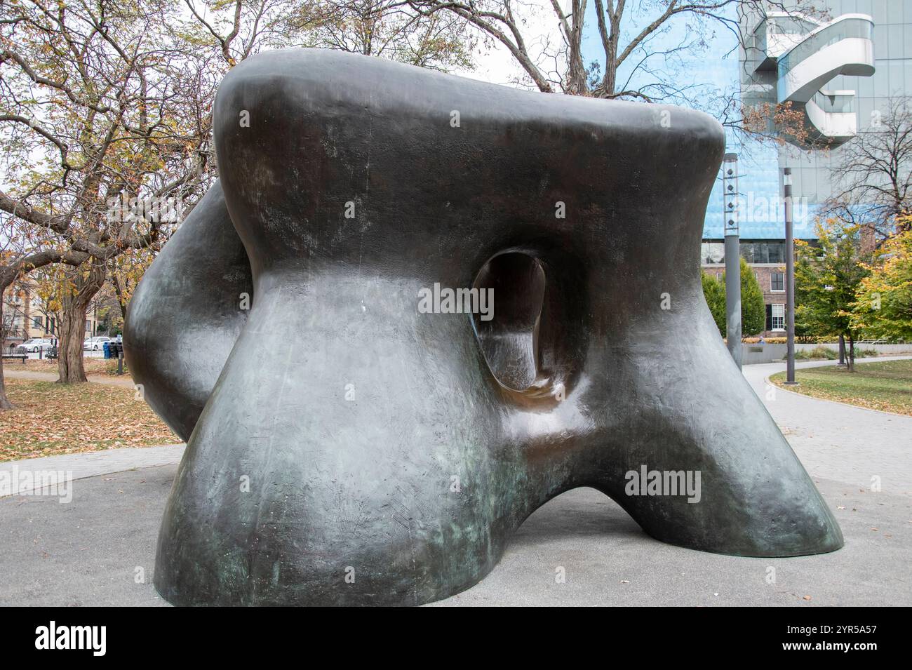 Large Two Forms bronze sculpture at Grange Park on Beverley Street in ...