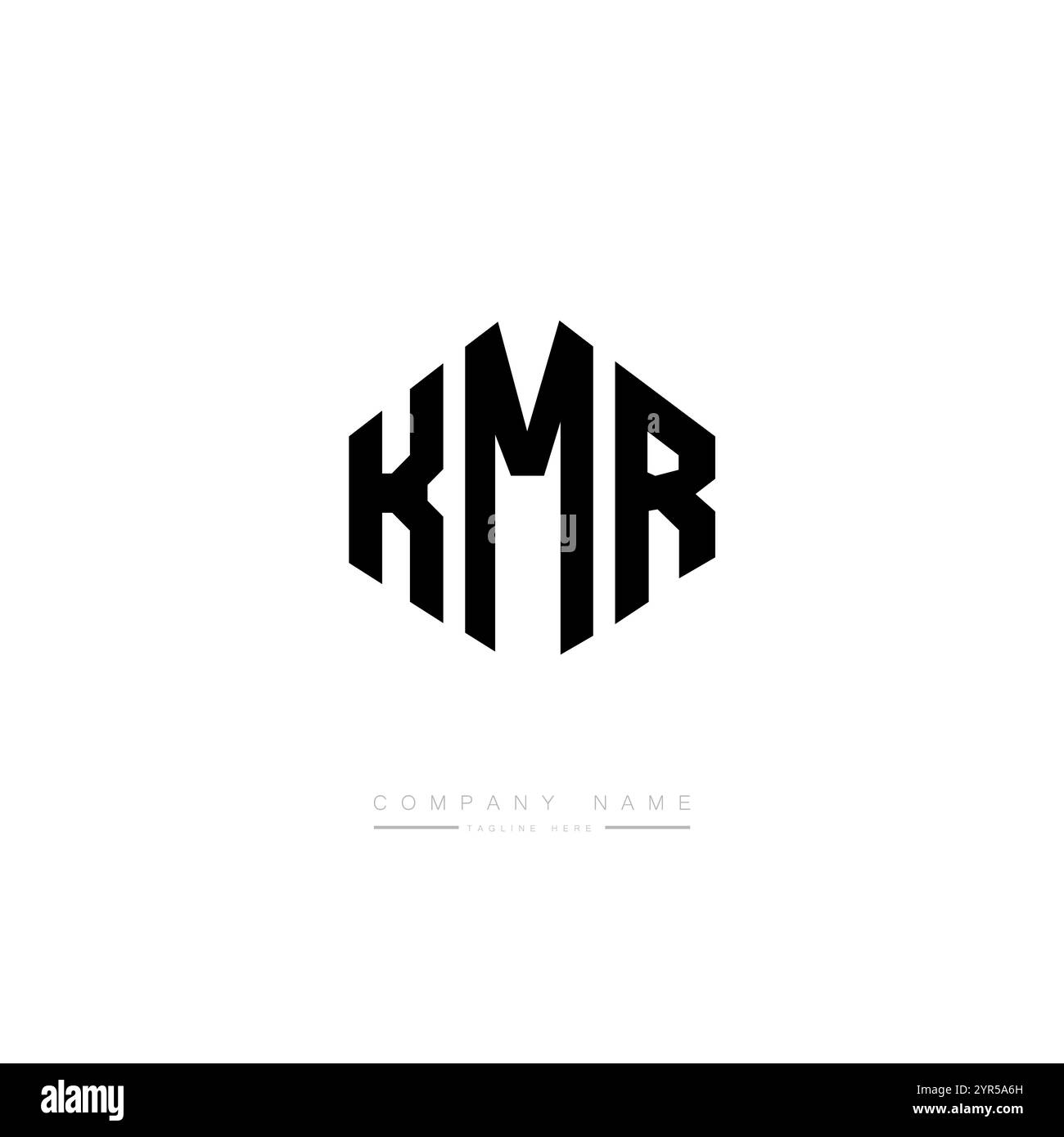 KMR letter logo design with polygon shape. KMR polygon and cube shape ...