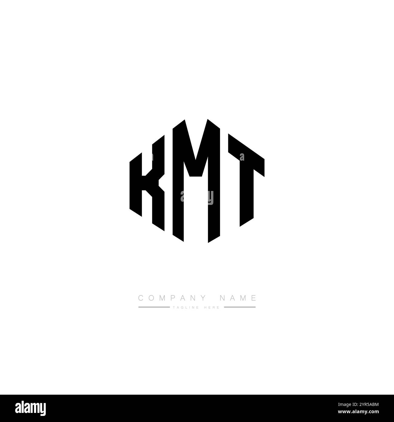 KMT letter logo design with polygon shape. KMT polygon and cube shape logo design. KMT hexagon ...