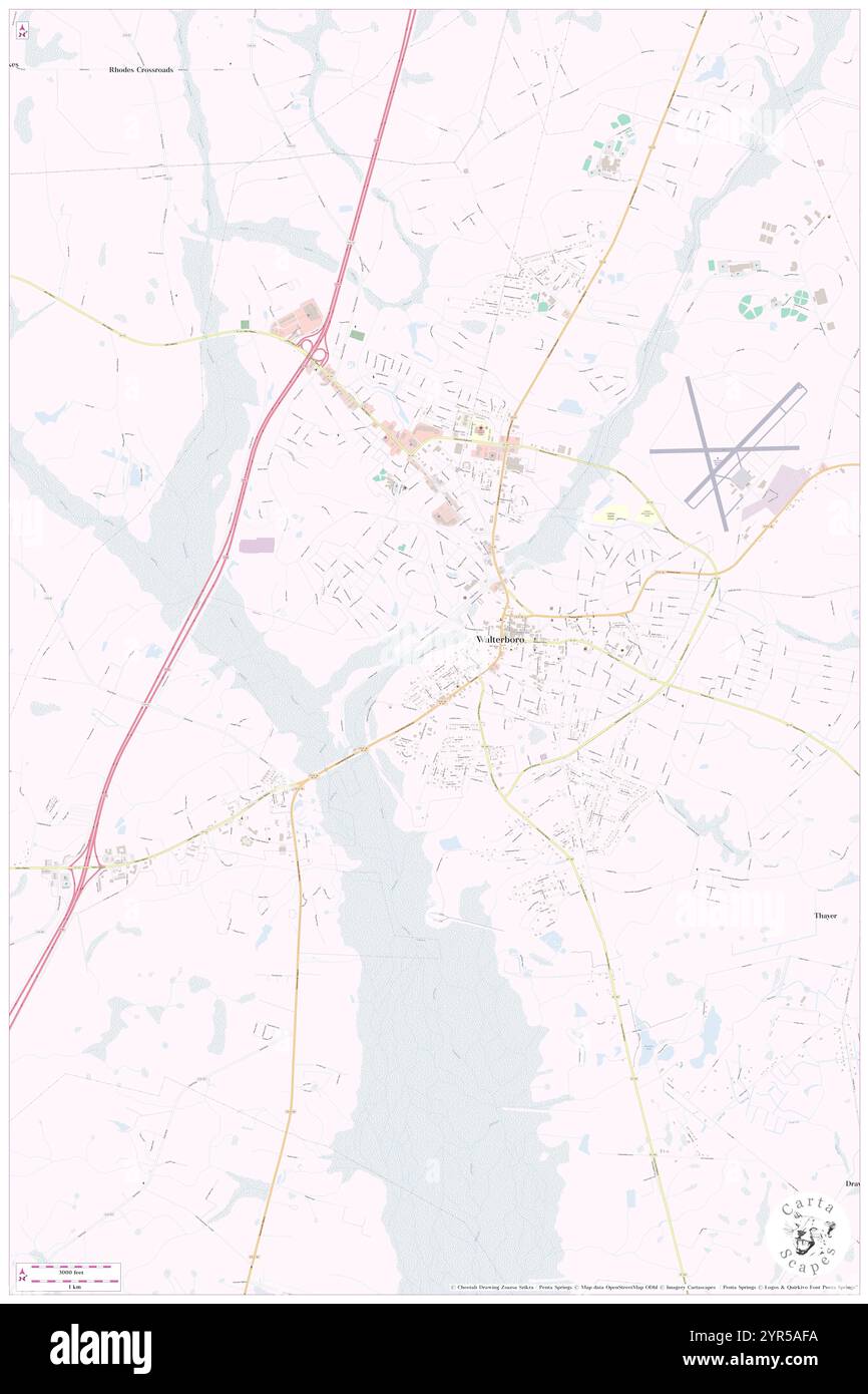 Map of walterboro Cut Out Stock Images & Pictures - Alamy