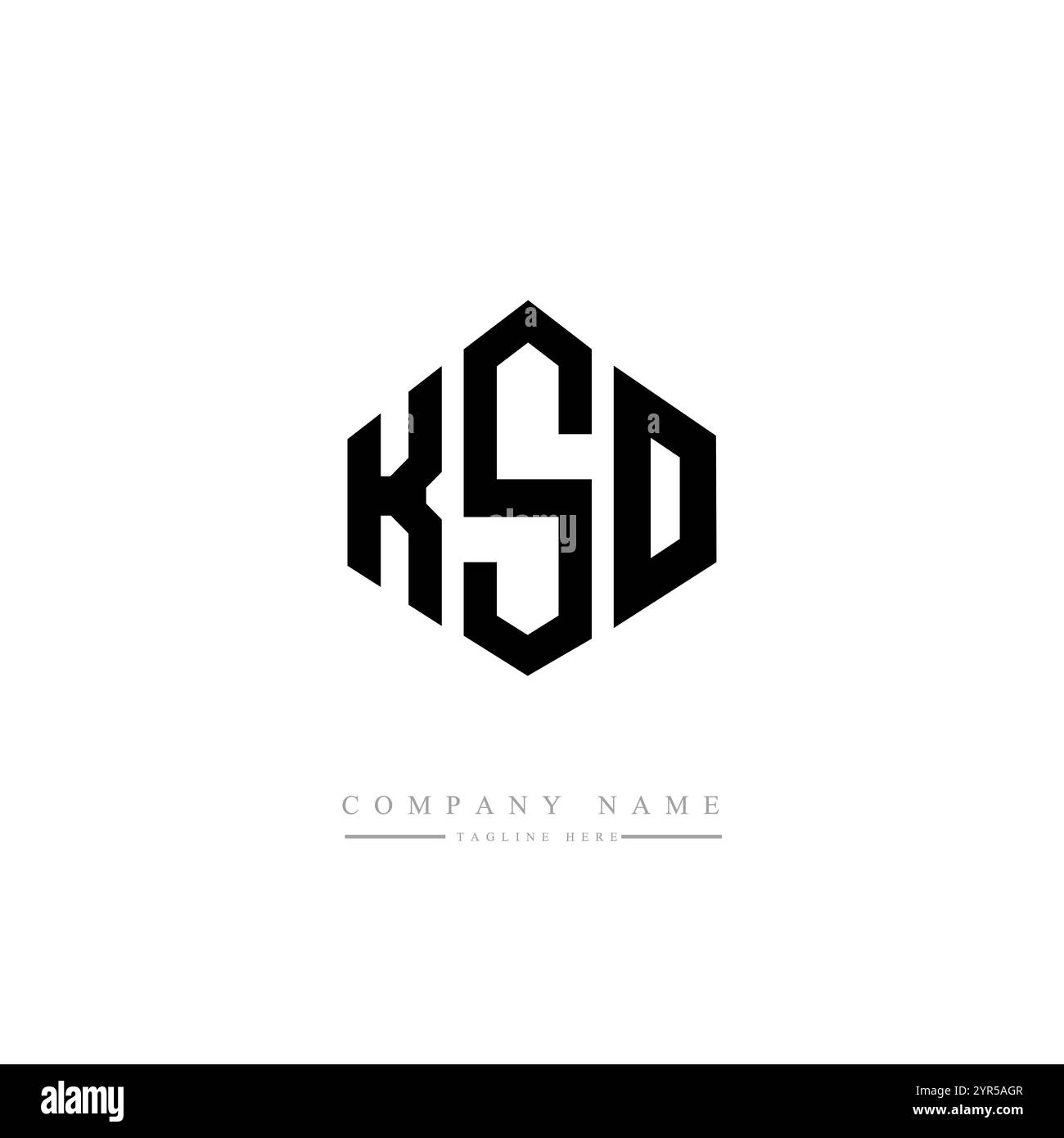 KSO letter logo design with polygon shape. KSO polygon and cube shape ...