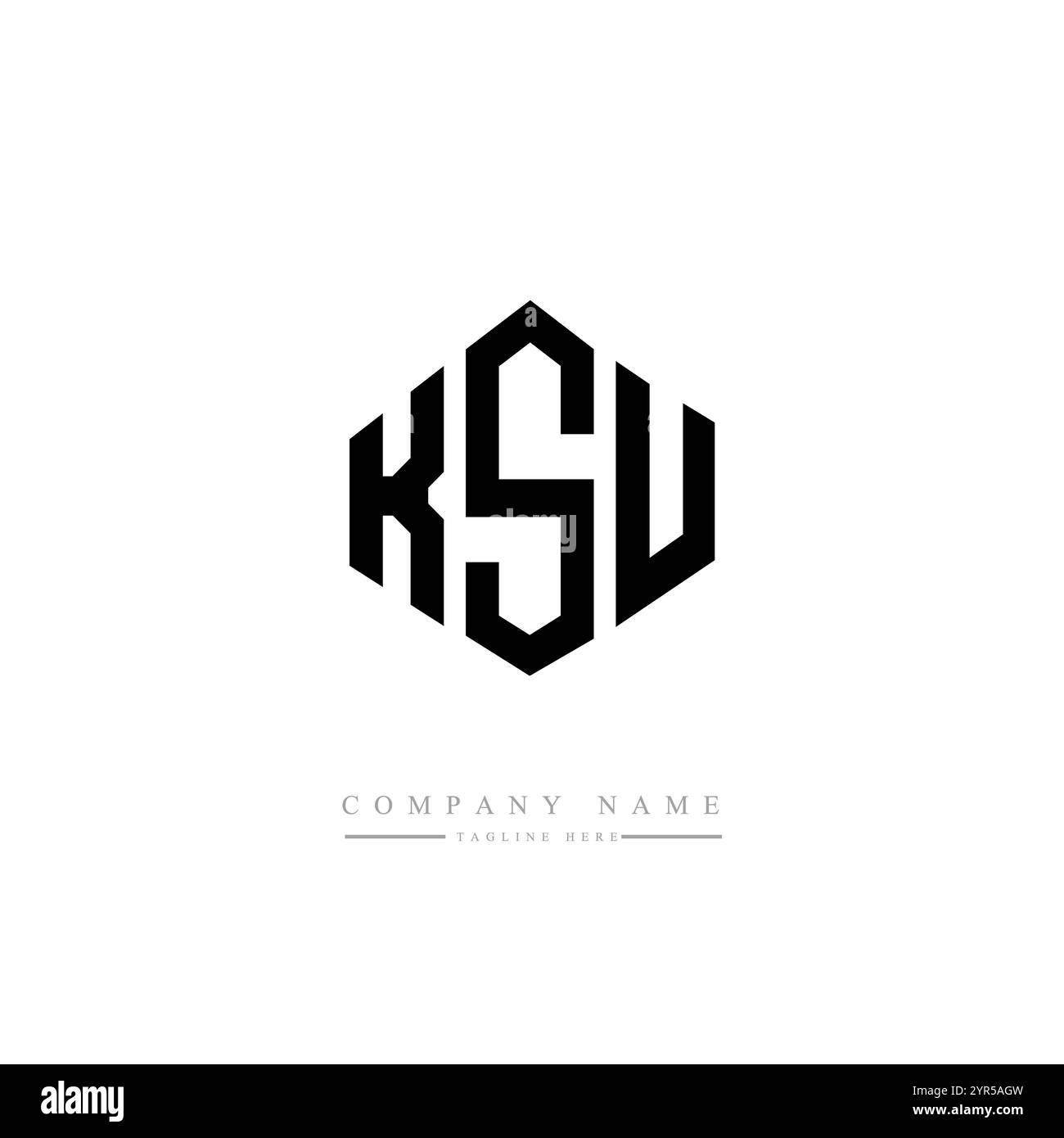 KSU letter logo design with polygon shape. KSU polygon and cube shape ...