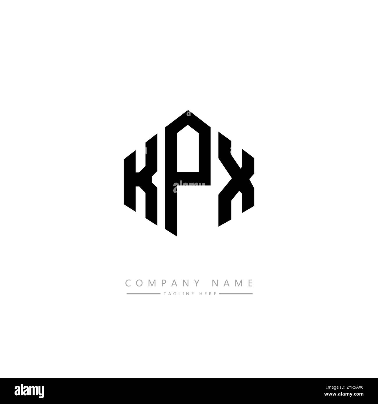 KPX letter logo design with polygon shape. KPX polygon and cube shape logo design. KPX hexagon ...