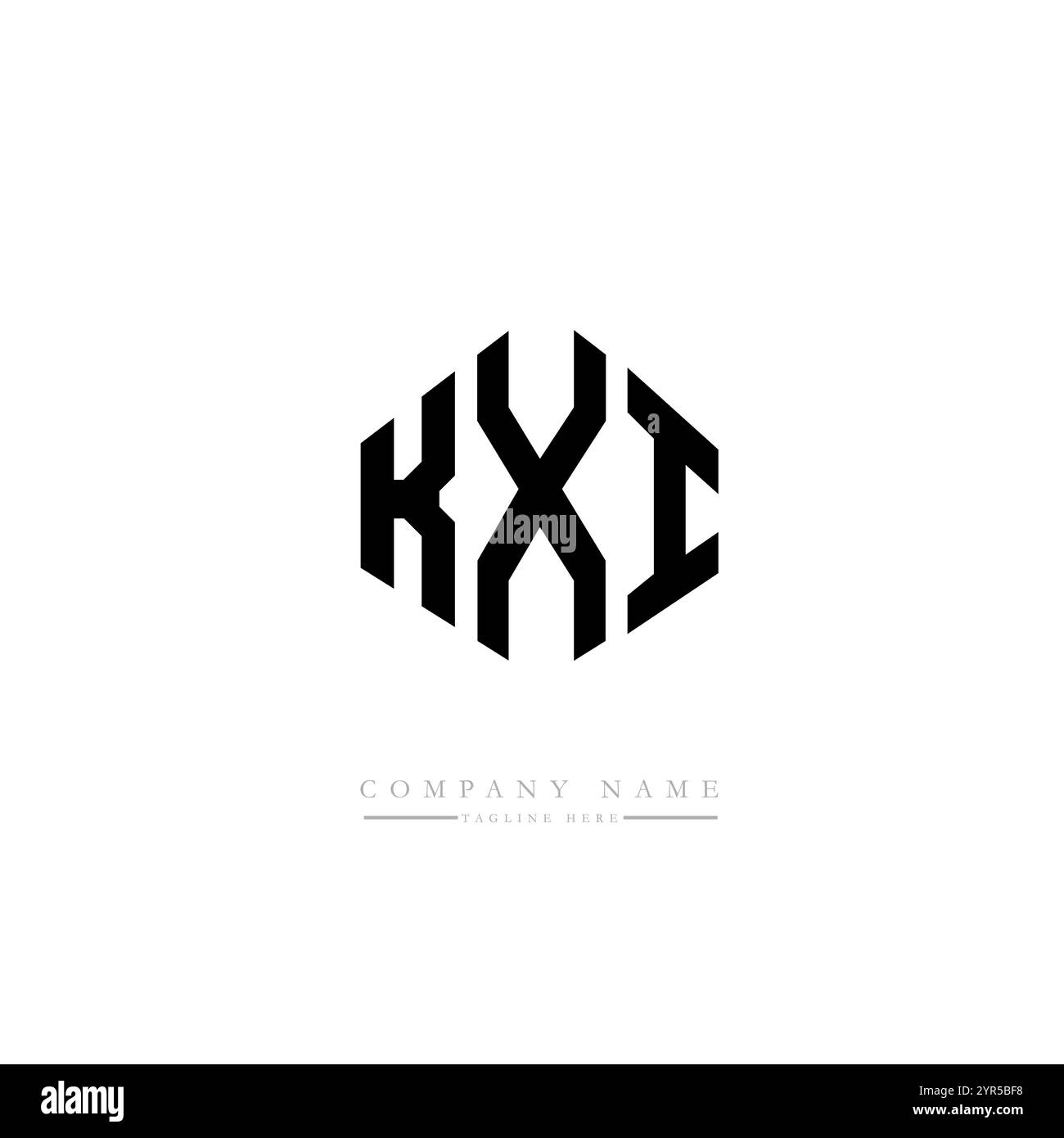 KXI letter logo design with polygon shape. KXI polygon and cube shape ...