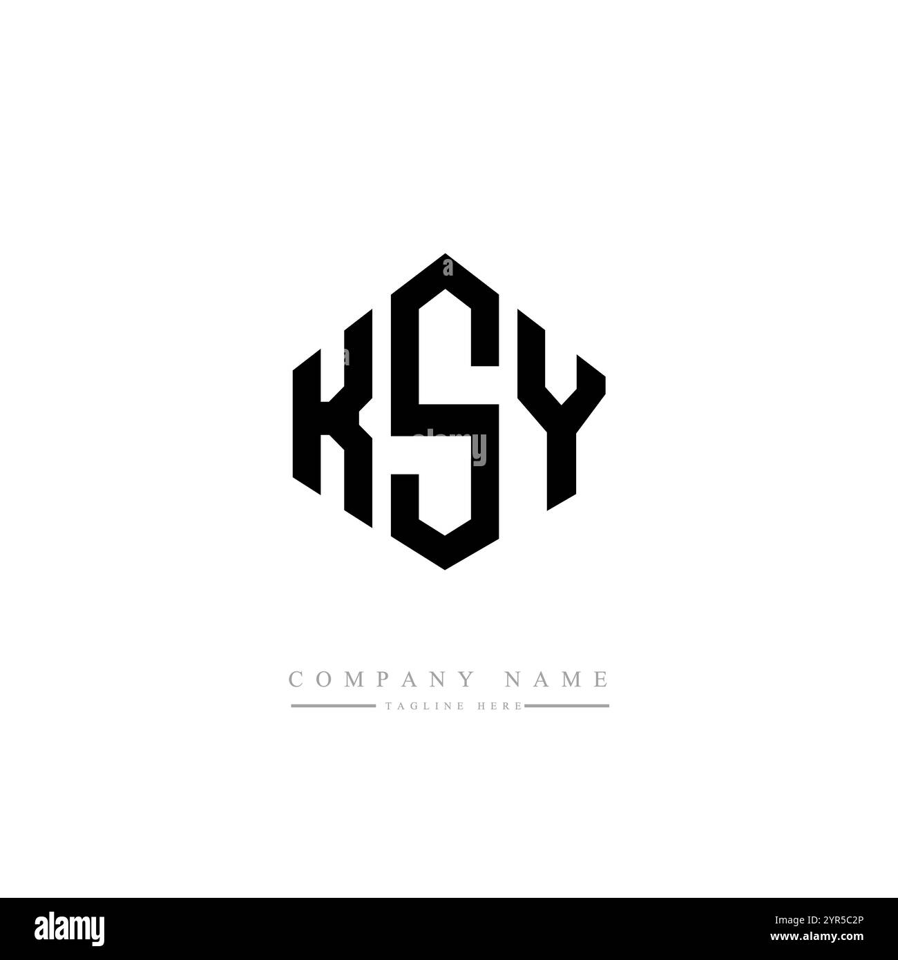 KSY letter logo design with polygon shape. KSY polygon and cube shape ...