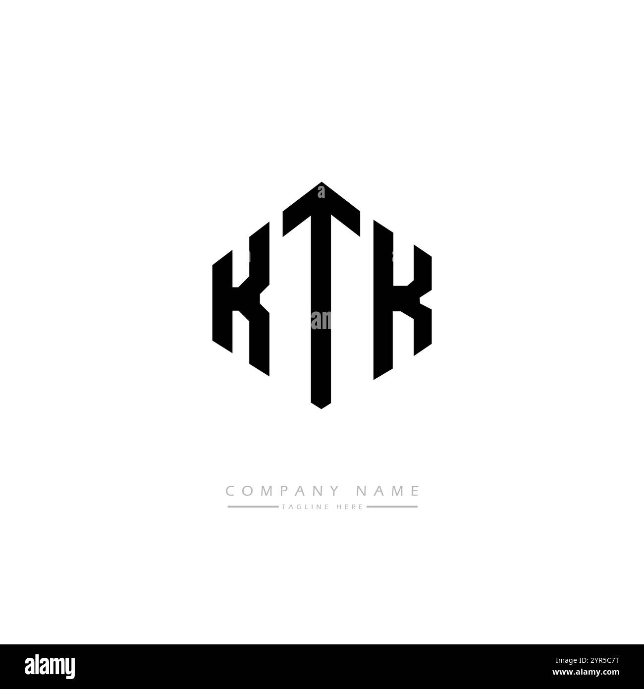 KTK letter logo design with polygon shape. KTK polygon and cube shape ...