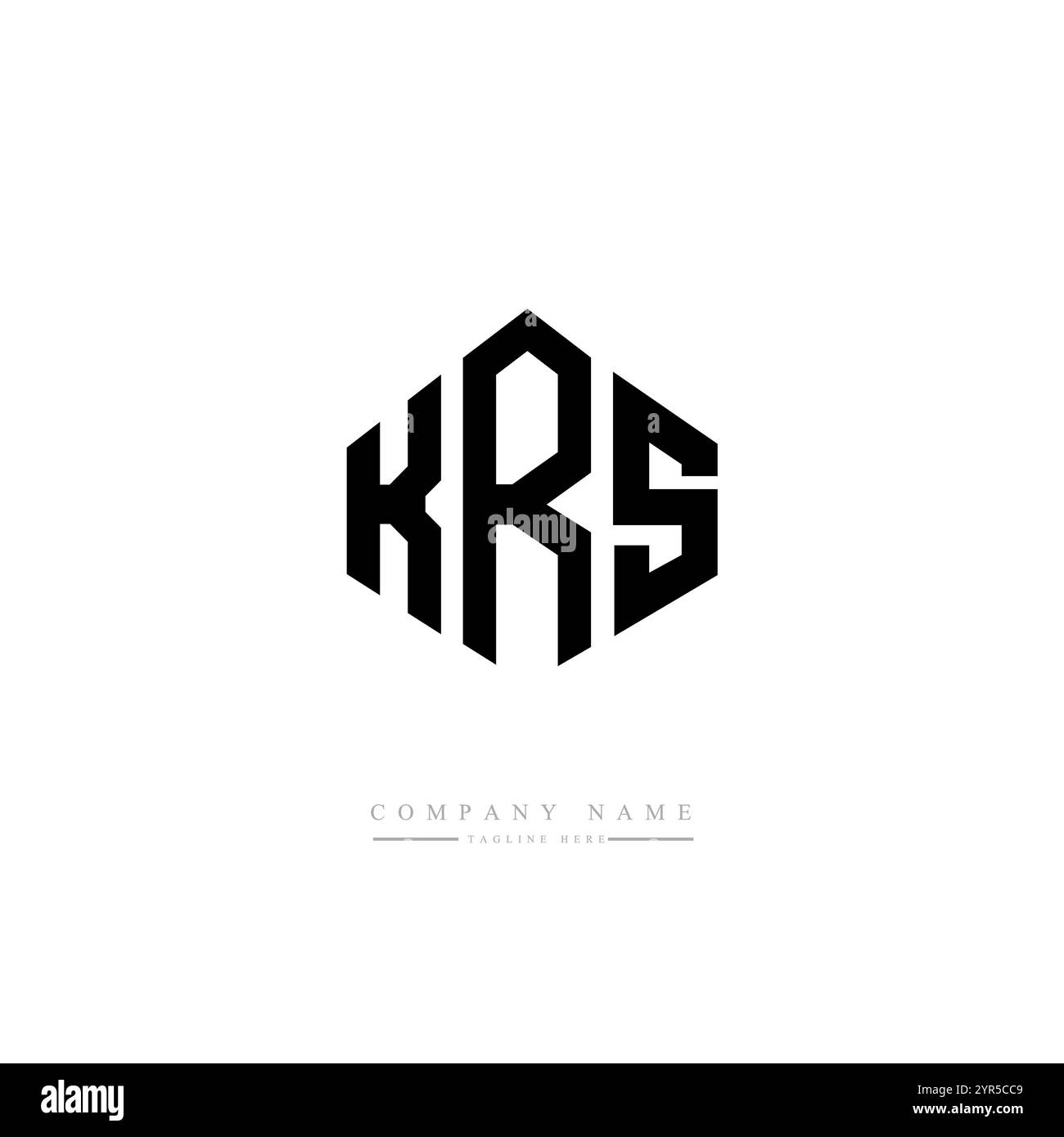 KRS letter logo design with polygon shape. KRS polygon and cube shape ...