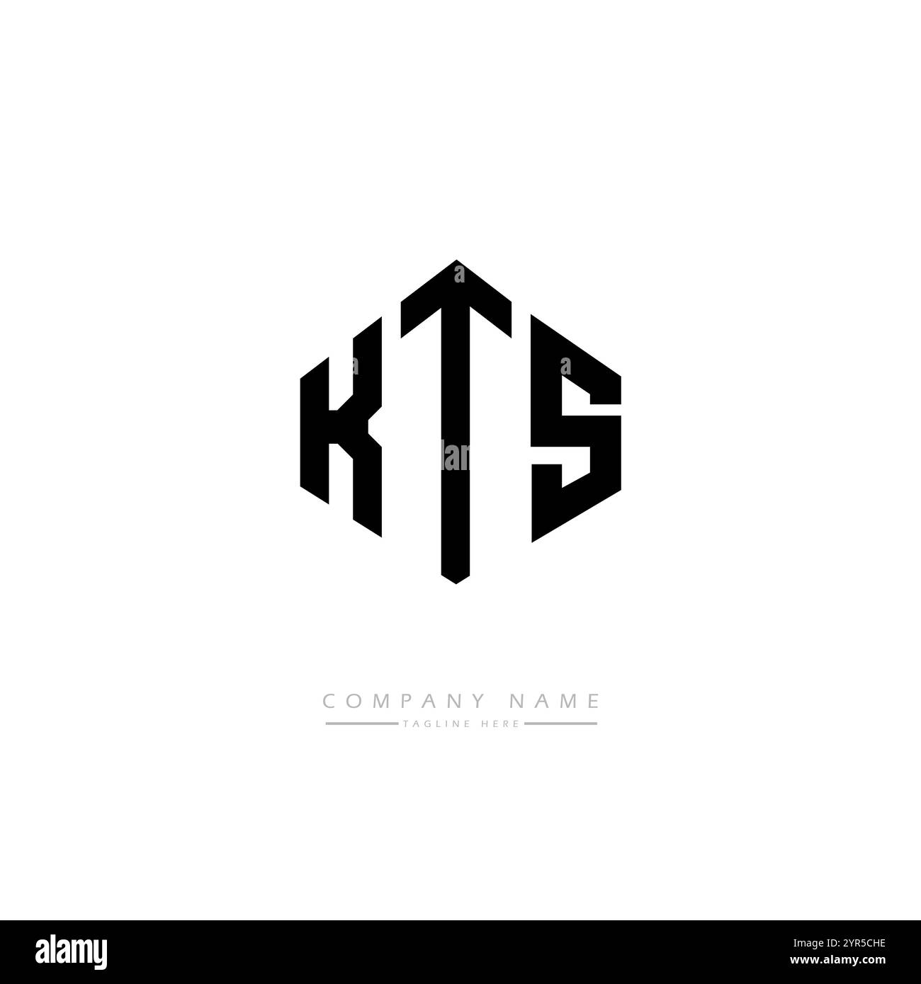 KTS letter logo design with polygon shape. KTS polygon and cube shape ...