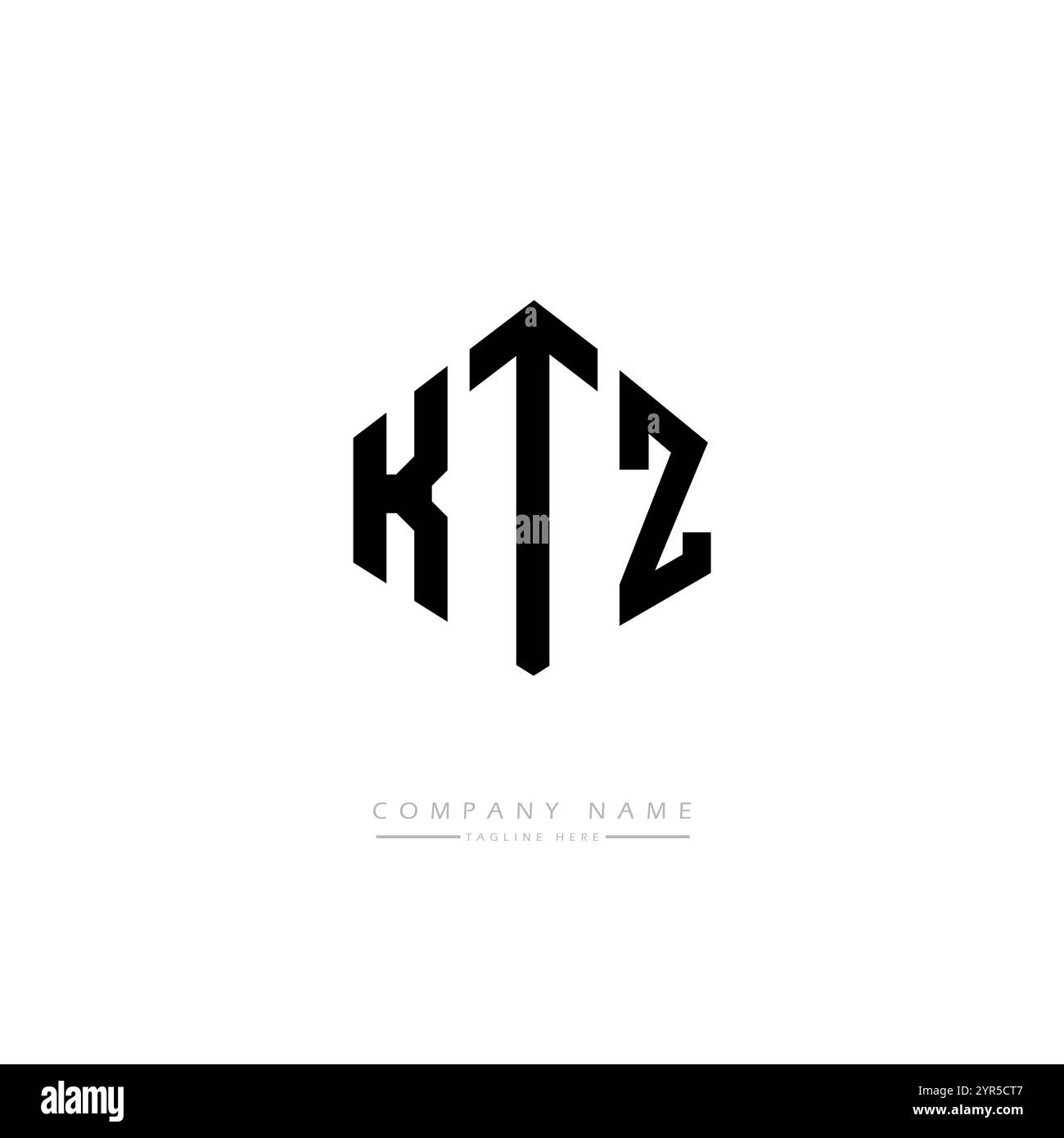 KTZ letter logo design with polygon shape. KTZ polygon and cube shape ...