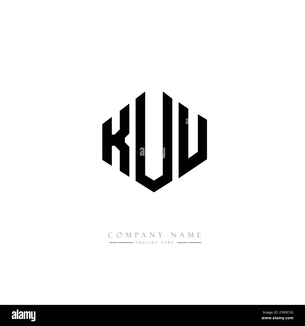 KUU letter logo design with polygon shape. KUU polygon and cube shape ...