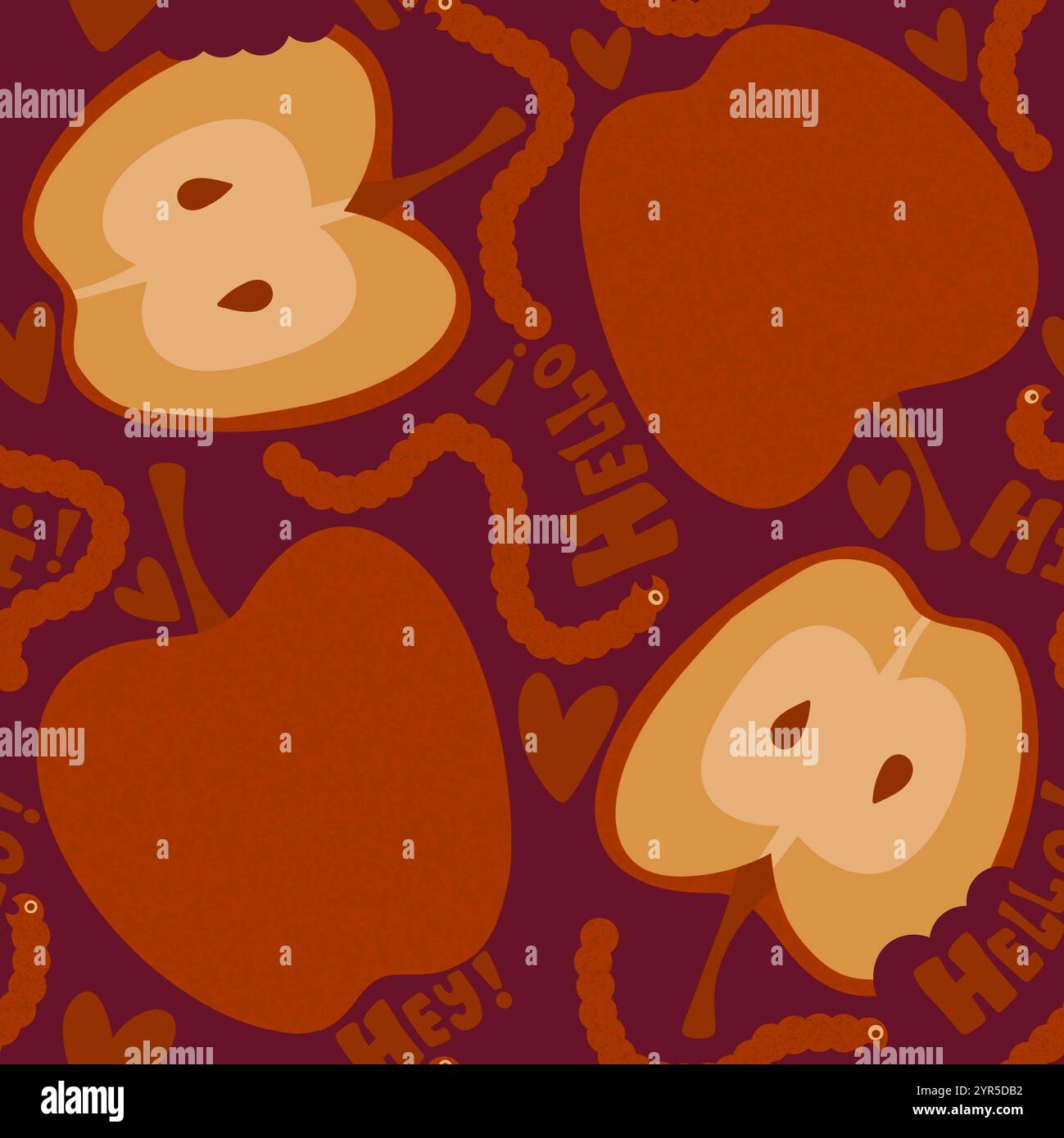 Summer fruit seamless apples pattern for wrapping paper and fabrics and ...