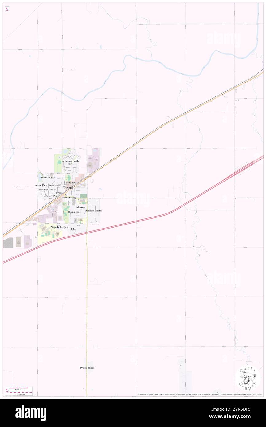 Map of waverly nebraska Cut Out Stock Images & Pictures - Alamy