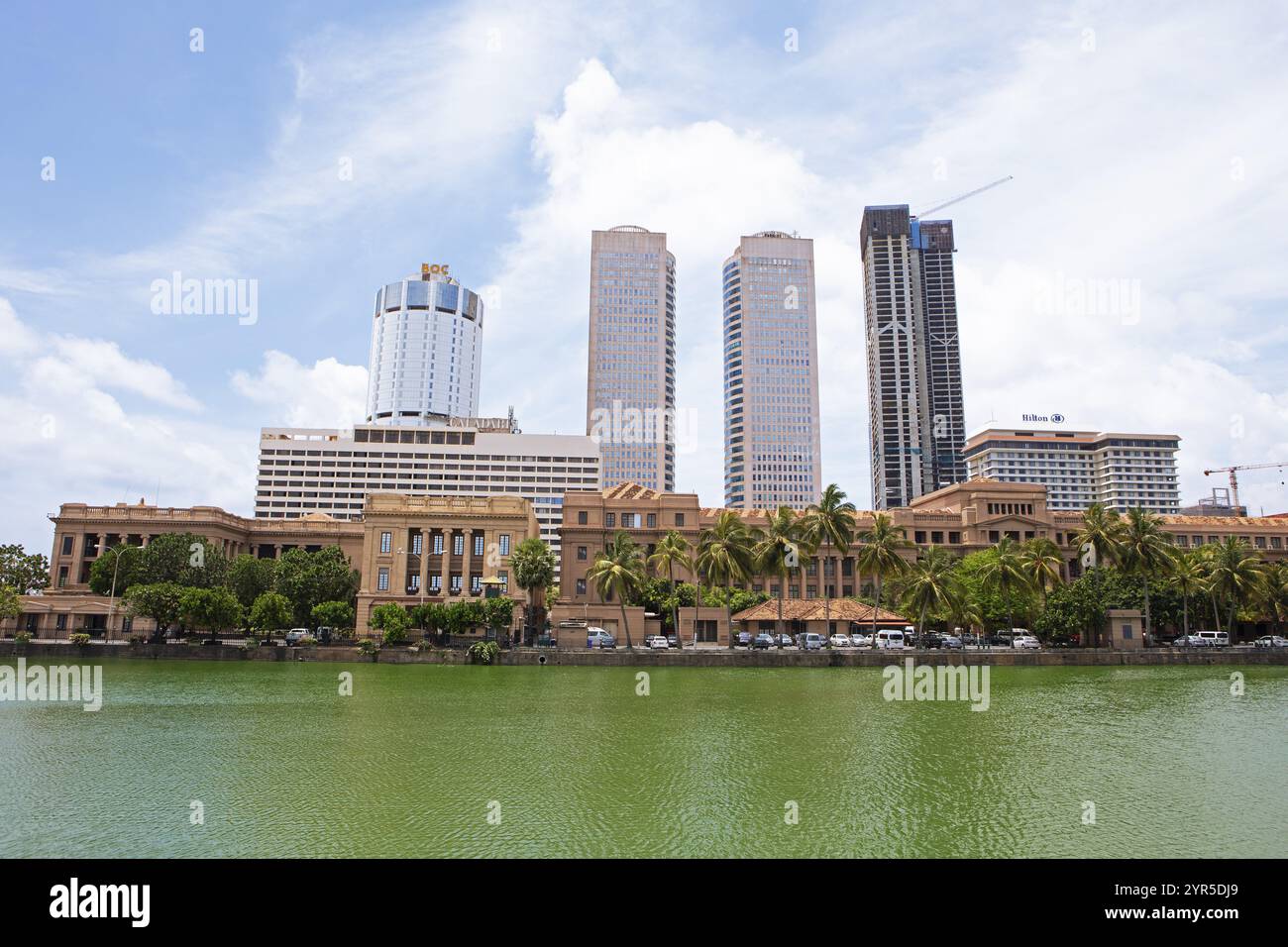 Colombo skyline, in front of the Beira Sea, Western Province, Sri Lanka ...