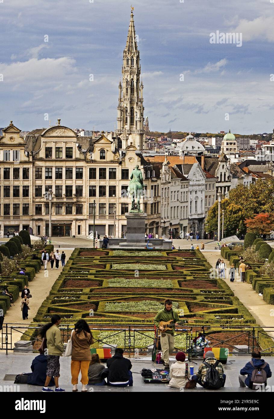 Mont des Arts, a popular and lively historic square with a view of the ...