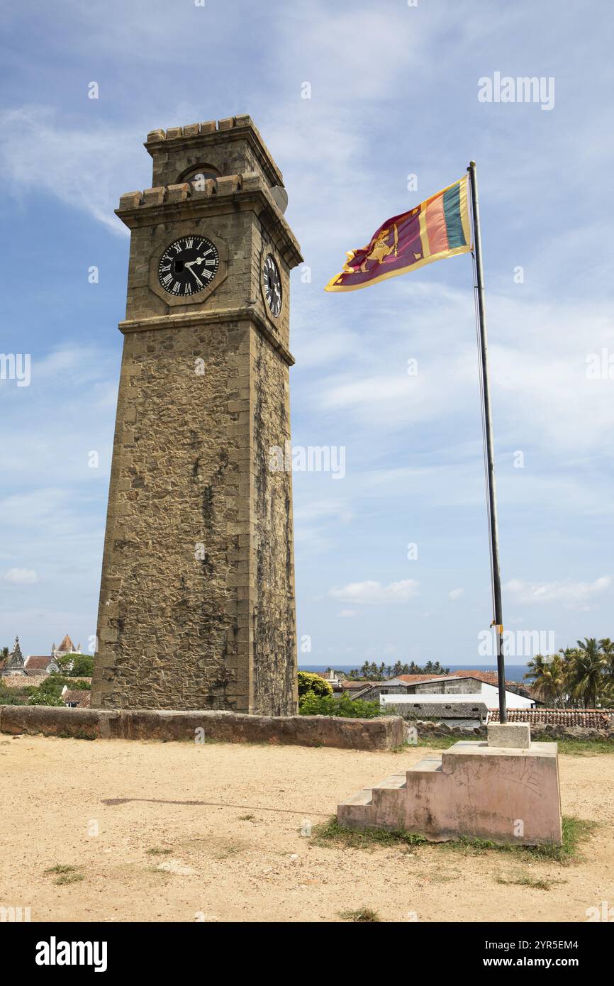 Galle Fort Clock Tower in the Dutch Fort, Galle, Southern Province, Sri ...
