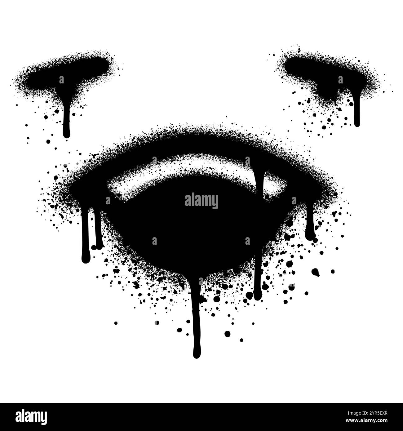 Laughing face emoji icon in graffiti style design. Laugh, LOL facial ...