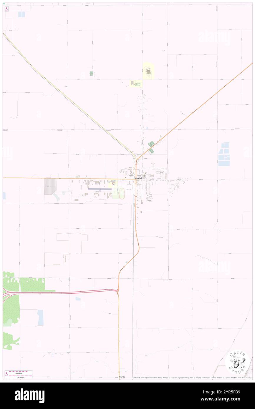 Map of standish michigan Cut Out Stock Images & Pictures - Alamy