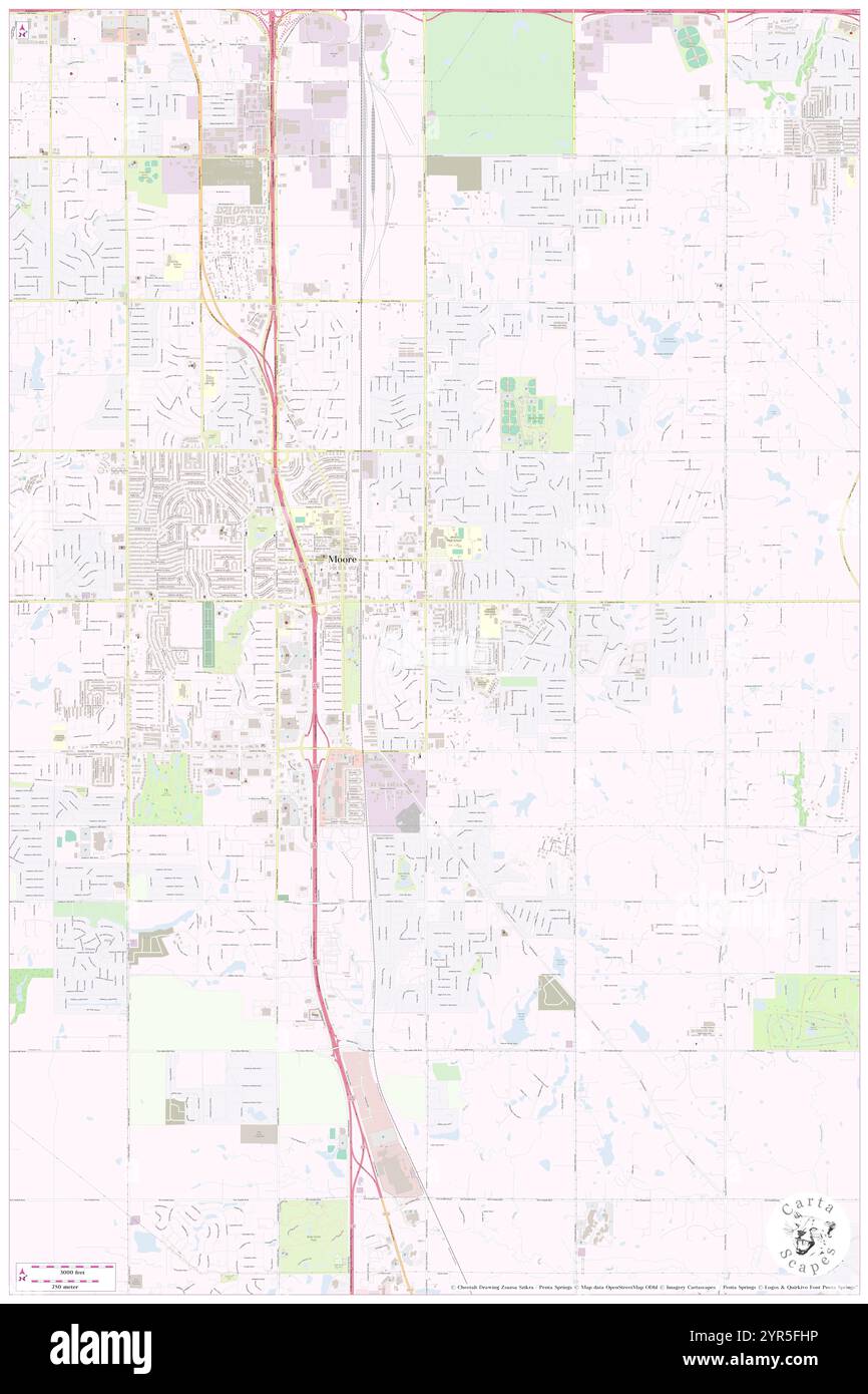 Map of moore oklahoma Cut Out Stock Images & Pictures - Alamy