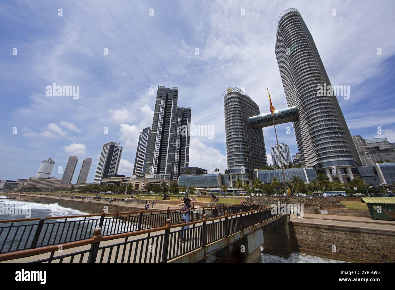 Colombo skyline, in front Galle Face Green, Colombo, Western Province ...