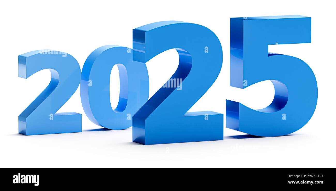 Blue 2025 number 3d hi-res stock photography and images - Alamy