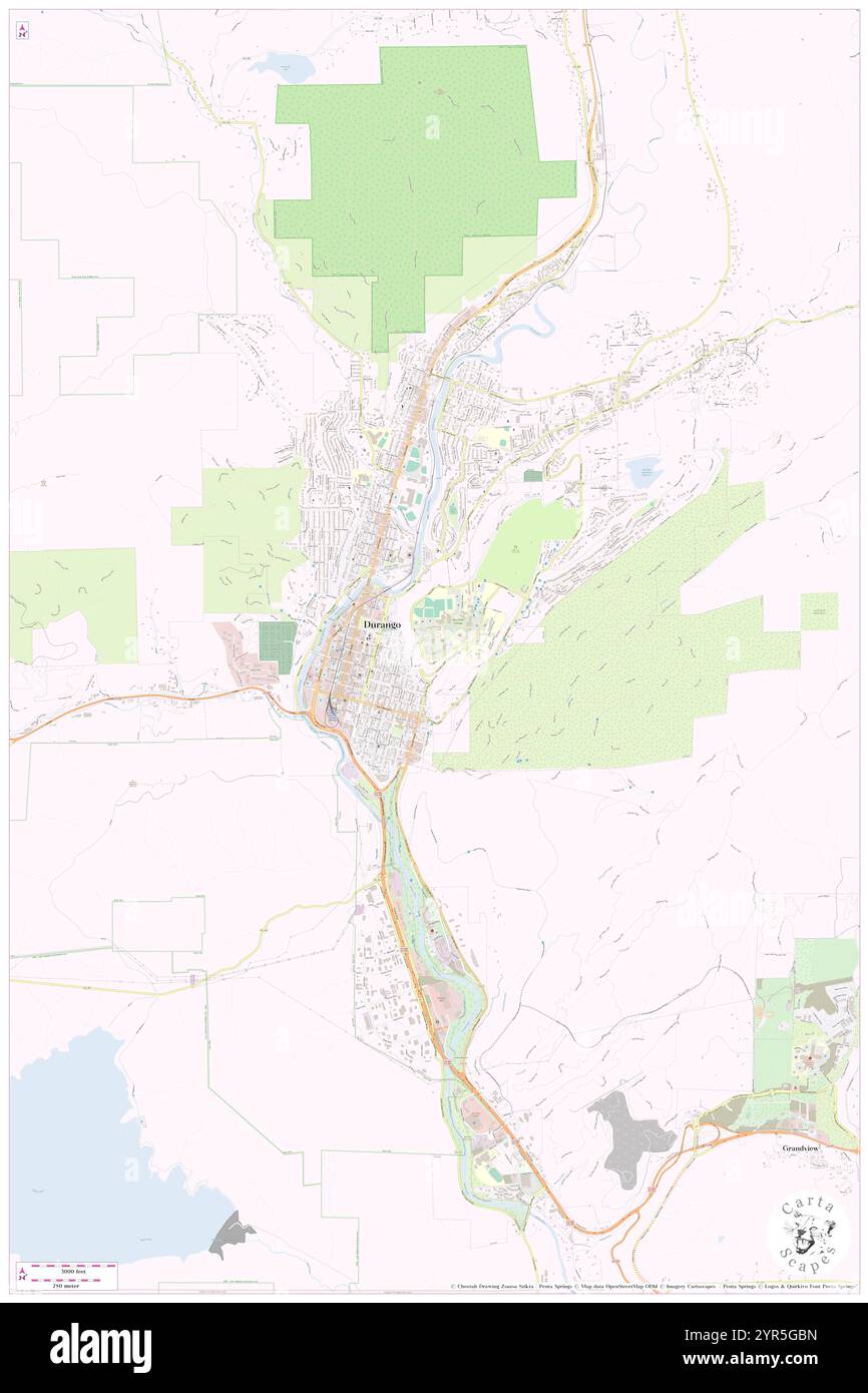 Map Of Durango Colorado Durango Colorado Street Map 0822035