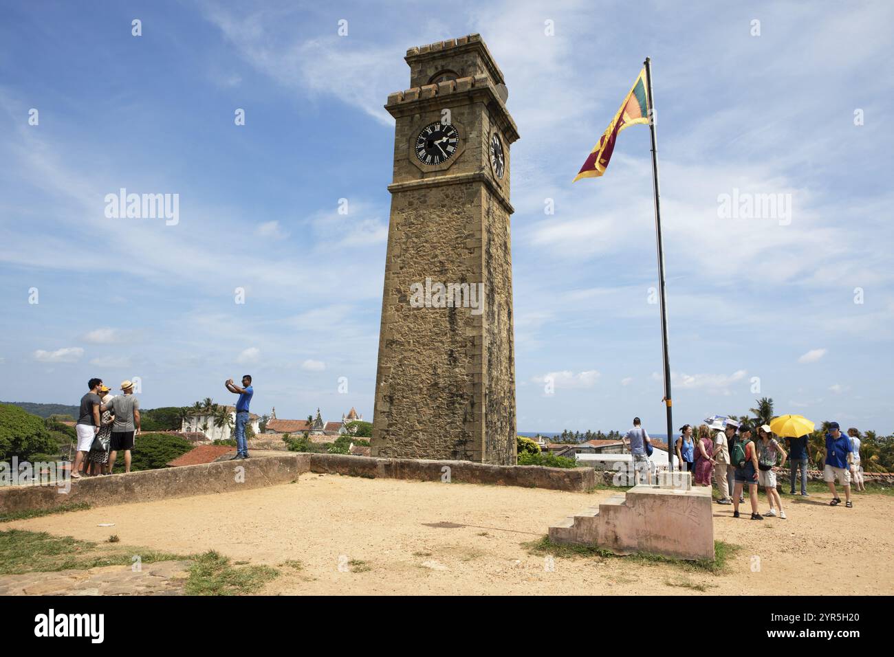 Galle Fort Clock Tower in the Dutch Fort, Galle, Southern Province, Sri ...