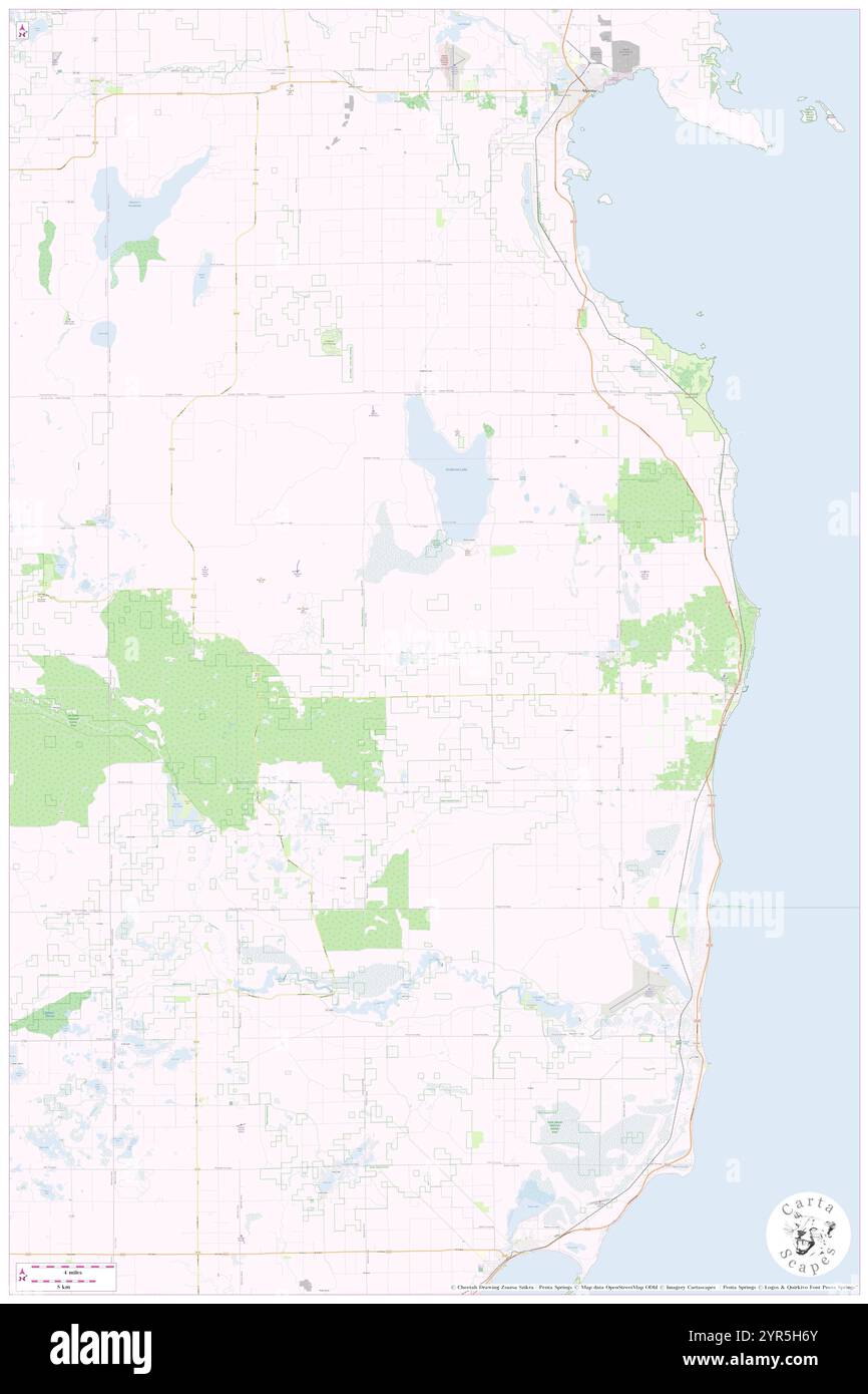 Alcona county map hi-res stock photography and images - Alamy