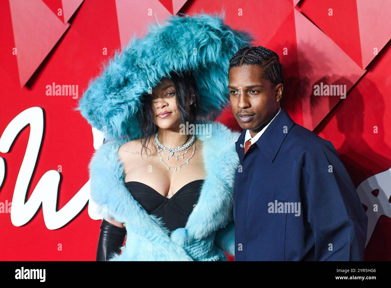 London, UK. 02nd Dec, 2024. Rihanna and ASAP Rocky attending The ...