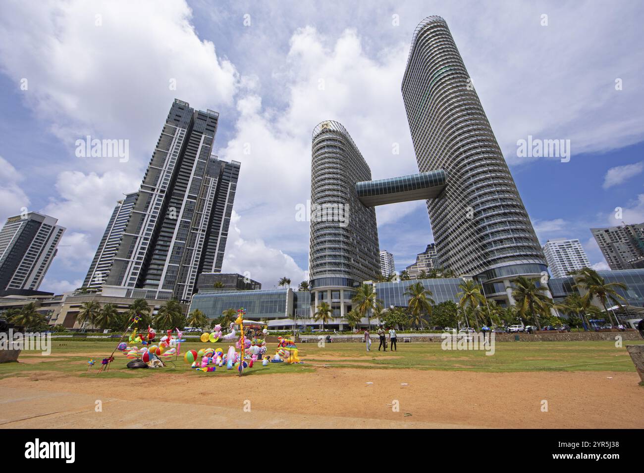 Colombo skyline, in front Galle Face Green, Colombo, Western Province ...