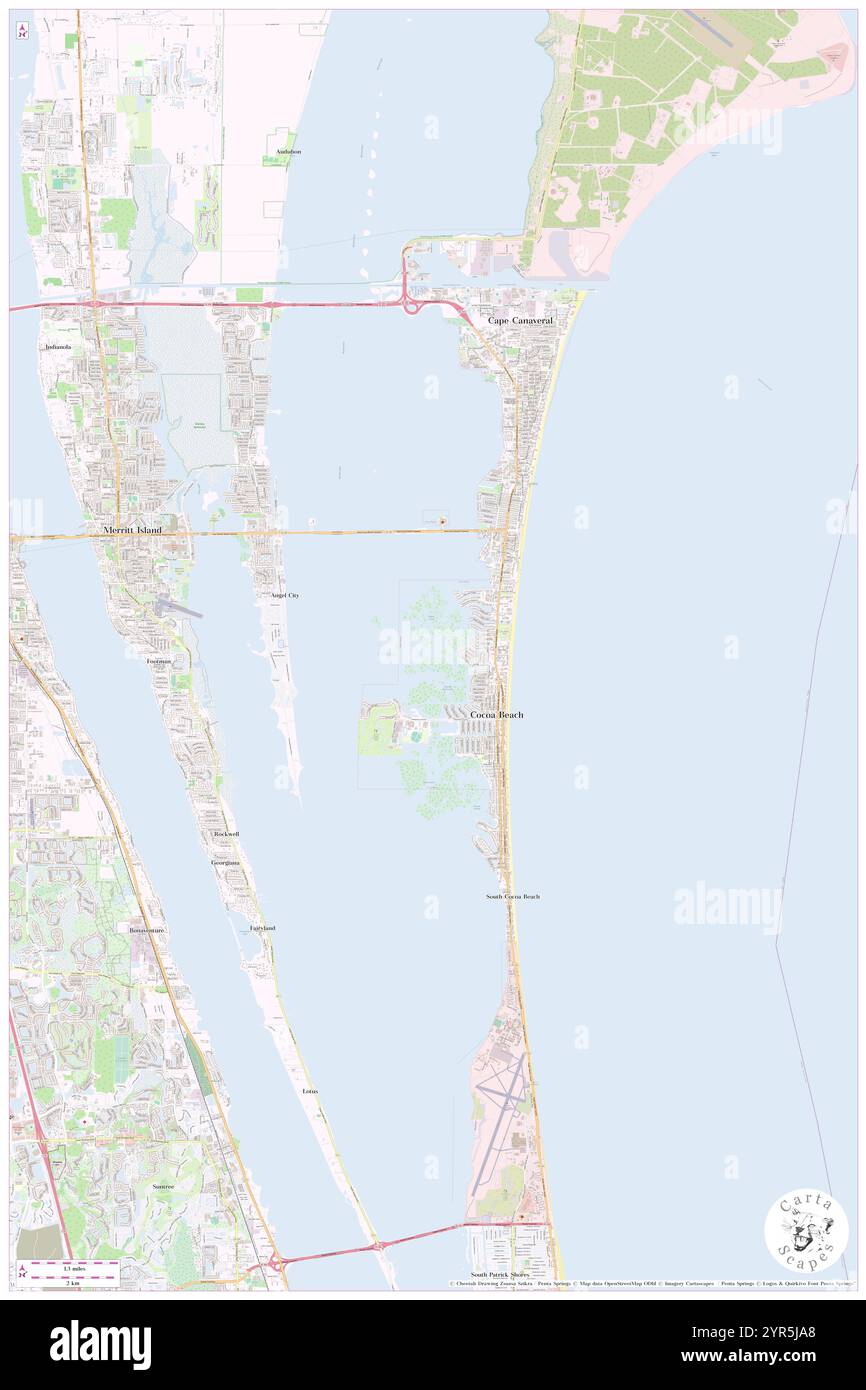 Cocoa beach florida map Cut Out Stock Images & Pictures - Alamy