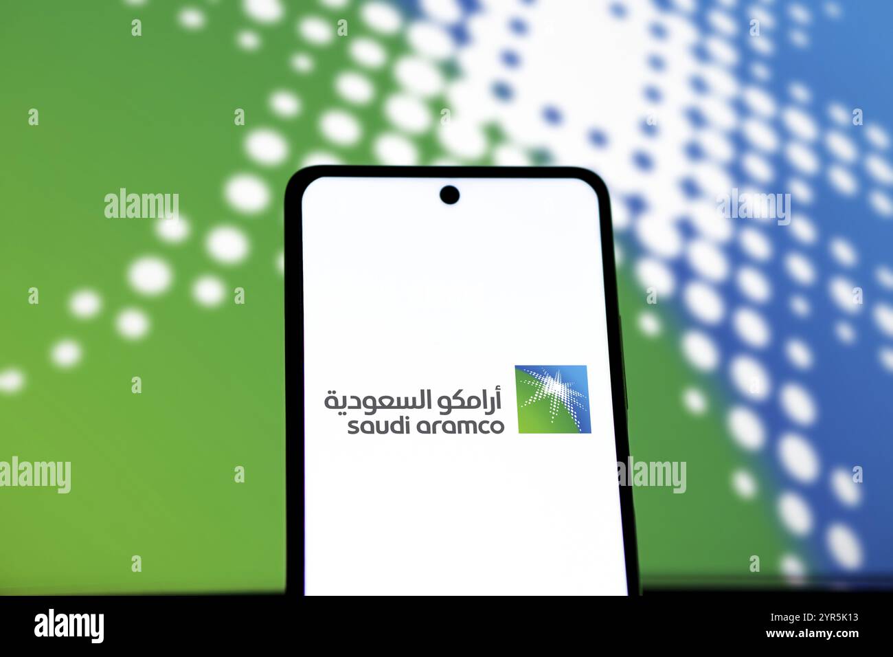 Saudi aramco logo on smartphone Stock Photo - Alamy