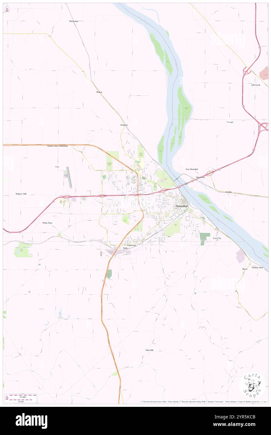 Map of hannibal missouri Cut Out Stock Images & Pictures - Alamy