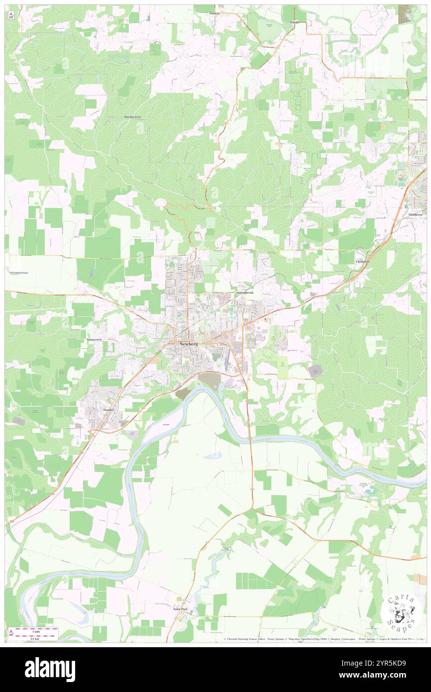 Newberg oregon map Cut Out Stock Images & Pictures - Alamy