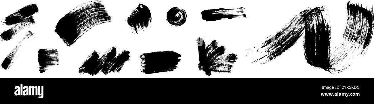 Ink splatter with brush strokes and paint scribbles. Dynamic splash ...