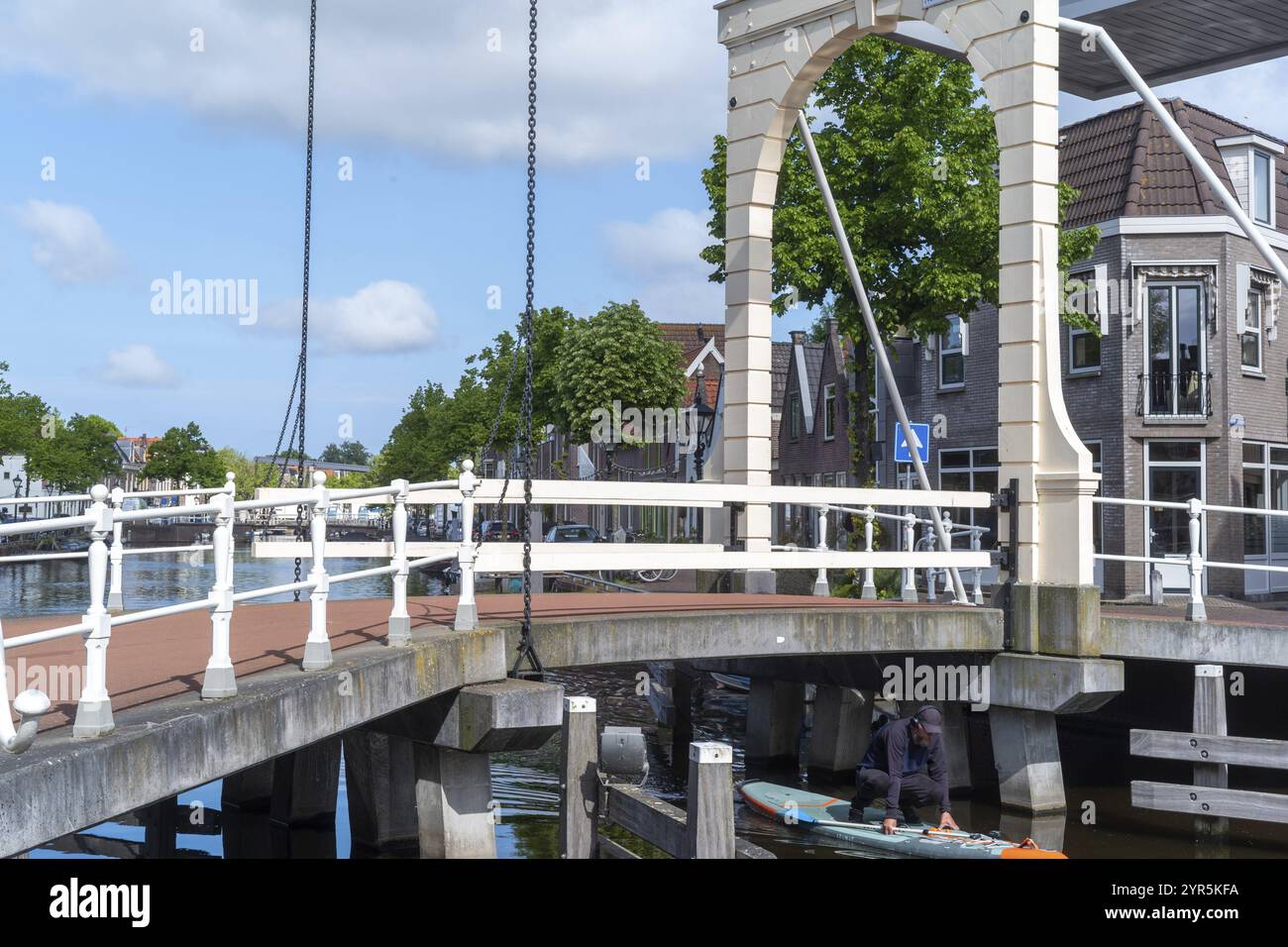 Dutch bridge at a canal Stock Photo - Alamy