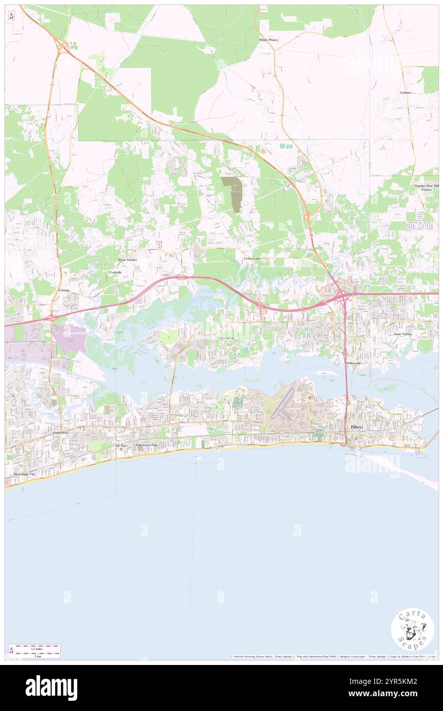 Vintage map of biloxi hi-res stock photography and images - Alamy