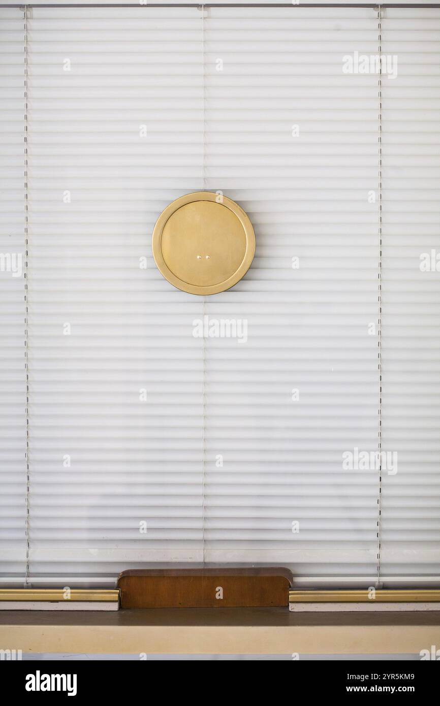 Closed reception in an office building in Duesseldorf, Germany, Europe ...