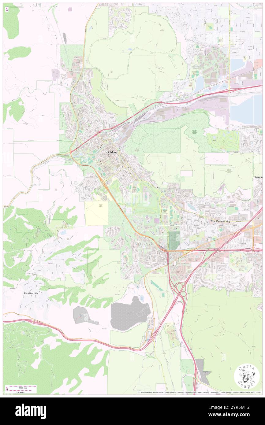 Map of golden colorado Cut Out Stock Images & Pictures - Alamy