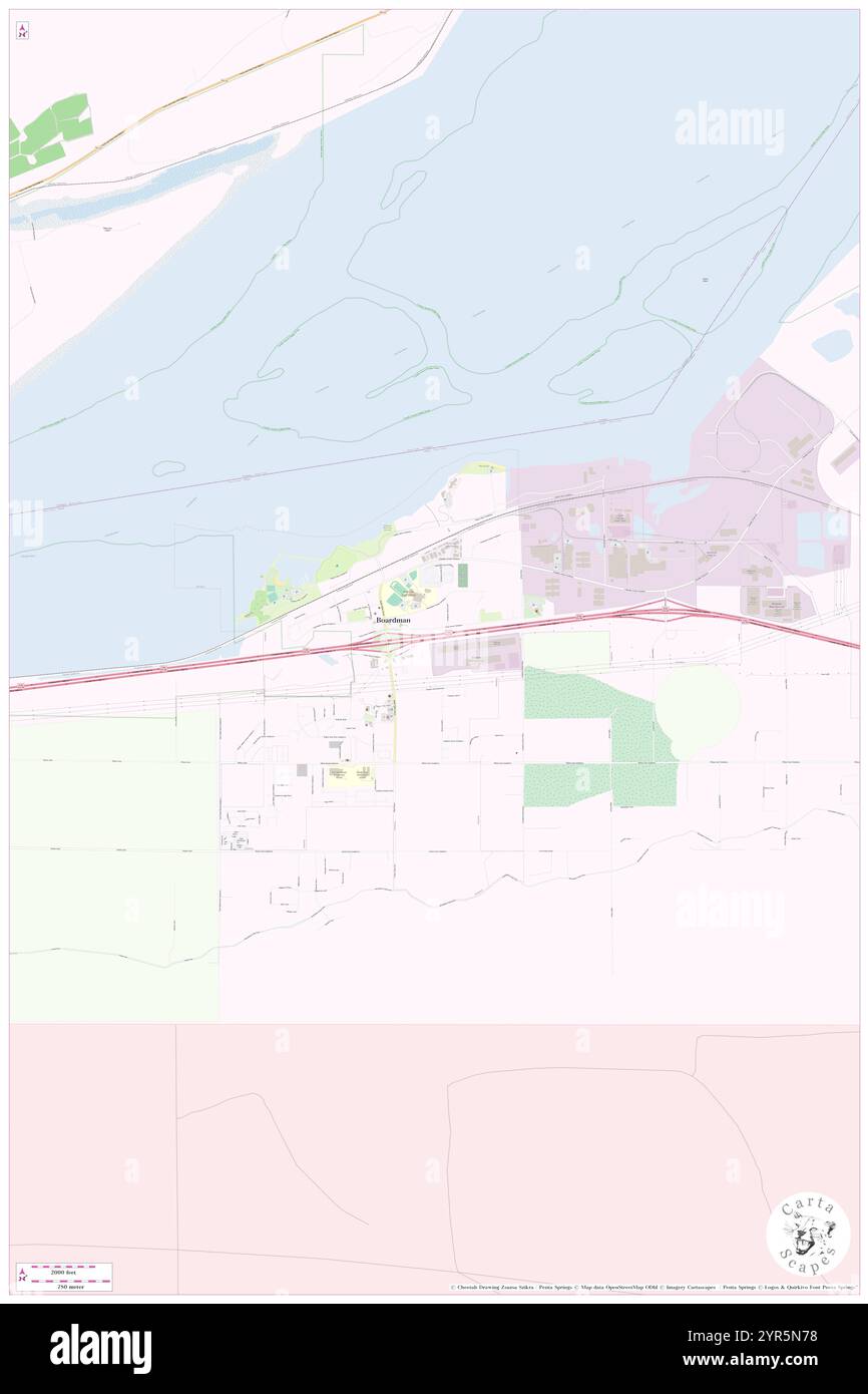 Map of boardman Cut Out Stock Images & Pictures - Alamy