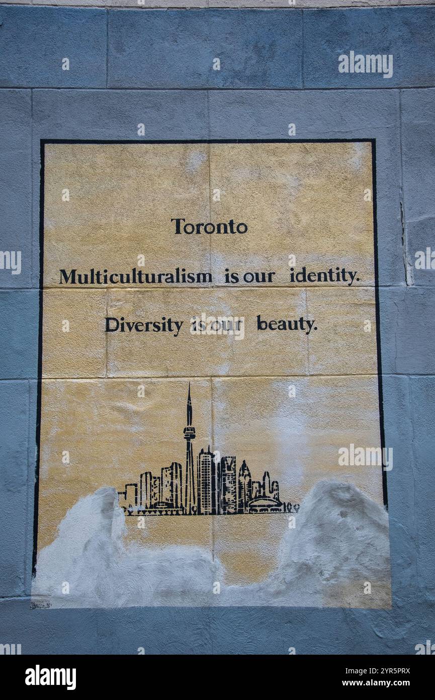 Multiculturalism and diversity mural on St. Patrick's Street downtown ...