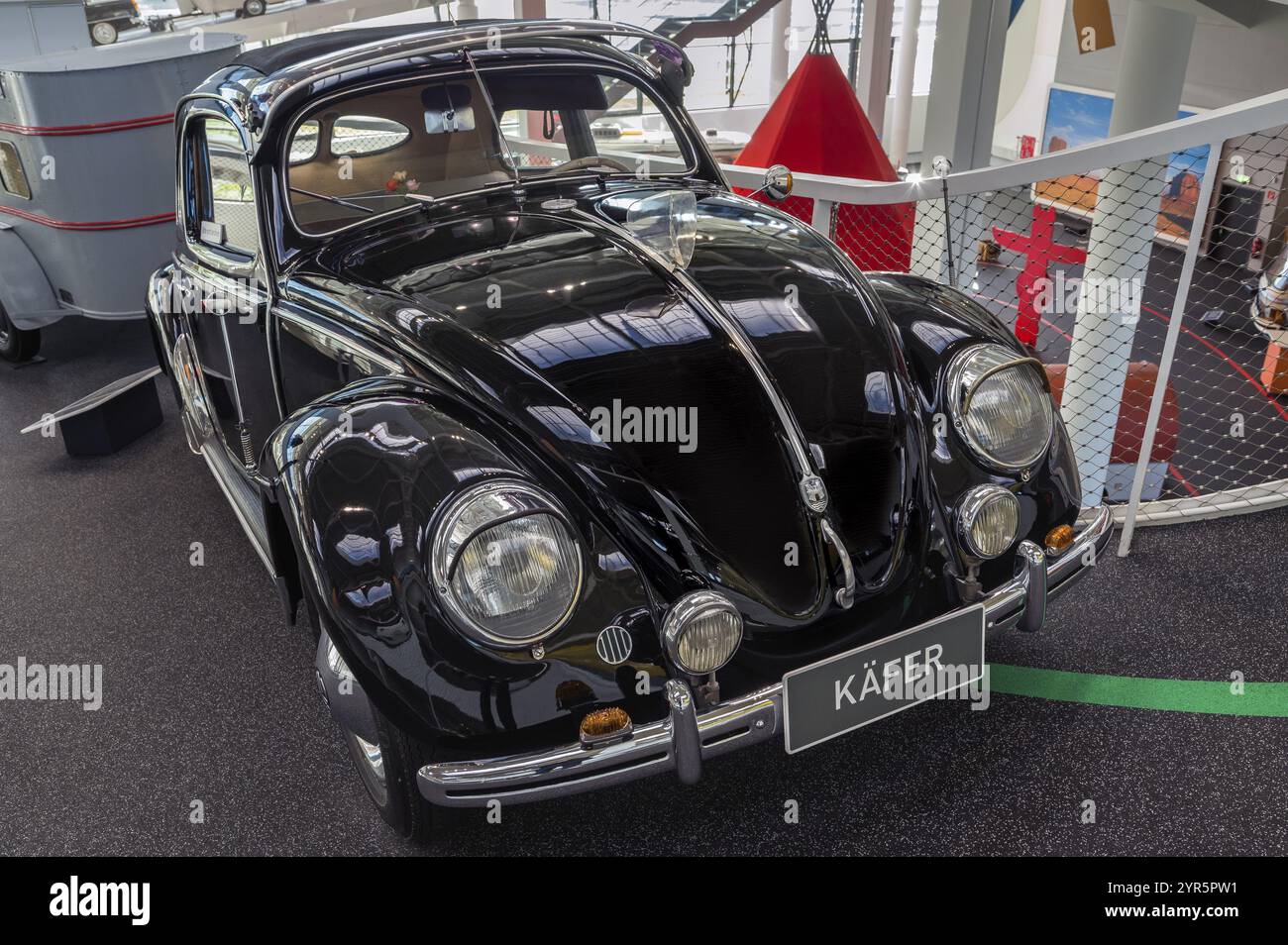 VW Beetle from 1952, interior view, Erwin Hymer Museum, caravan, Bad ...