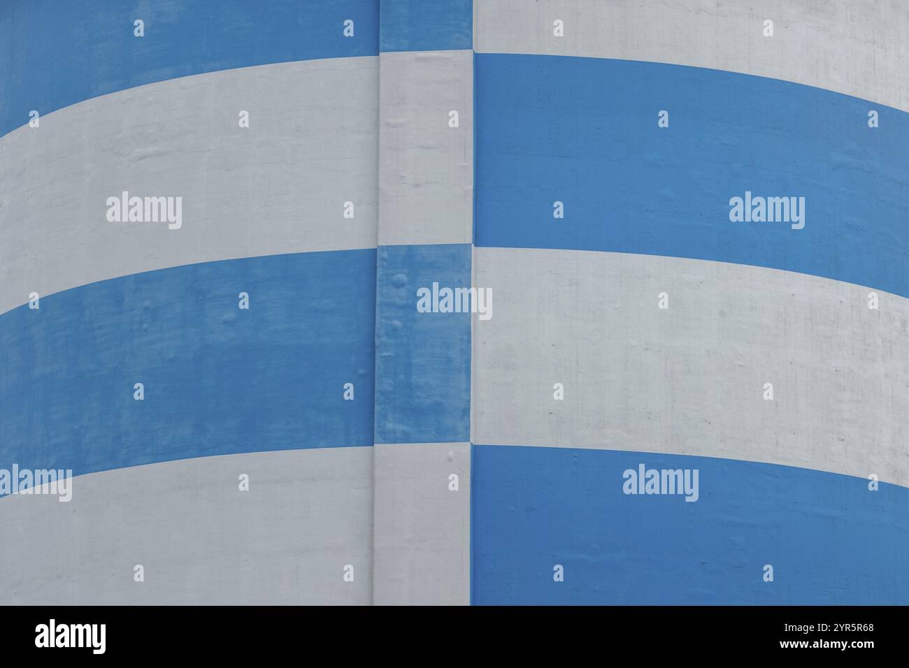 Part of a blue and white large silo Stock Photo - Alamy