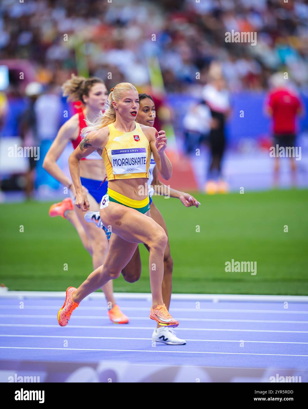 Modesta Justė Morauskaitė participating in the 400 meters at the Paris ...