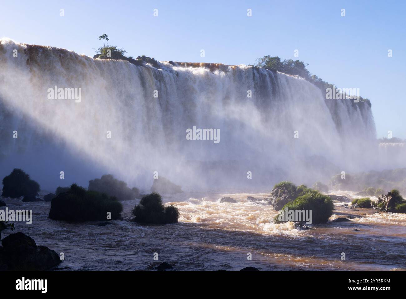 Iguazu Falls Brazil side - multiple waterfalls in a natural landscape ...