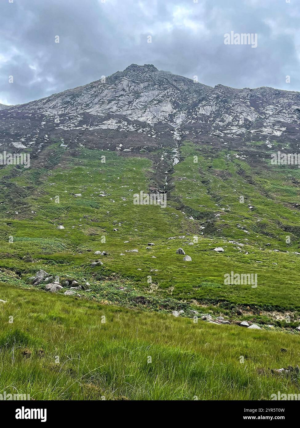 Climbing the hills of Arran Stock Photo - Alamy