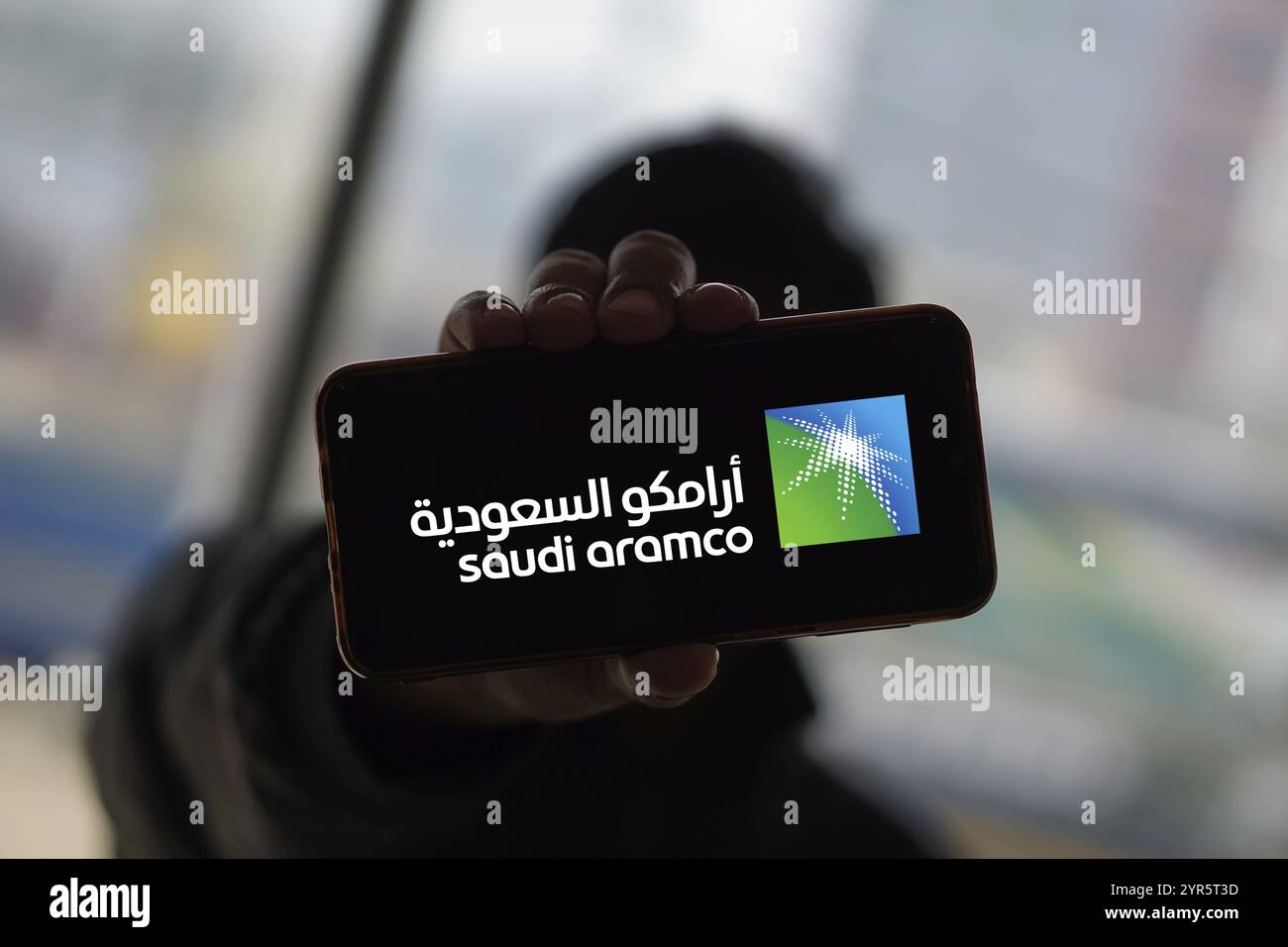 Saudi aramco logo on smartphone Stock Photo - Alamy