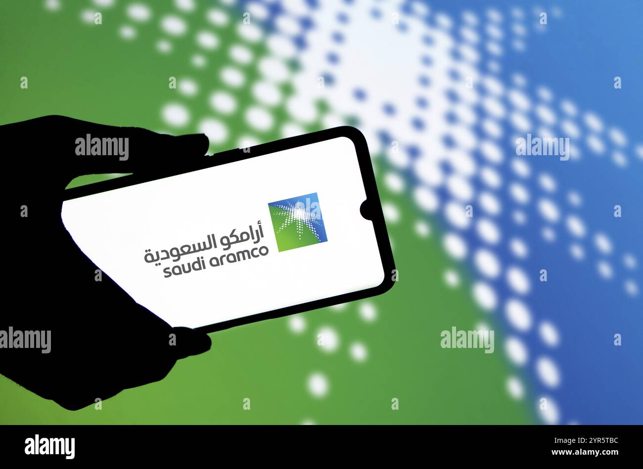 Saudi aramco logo on smartphone Stock Photo - Alamy