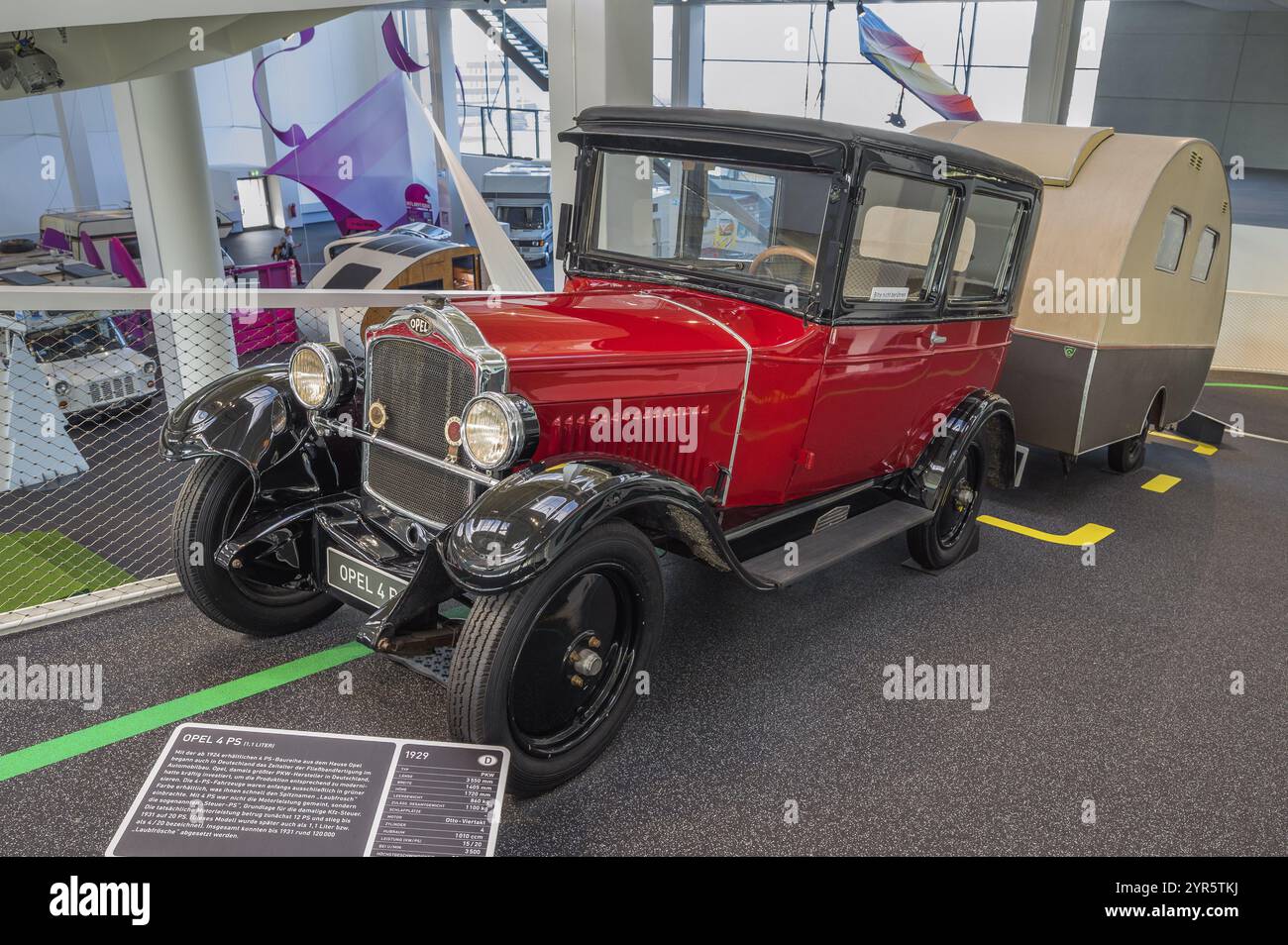 Opel 4 PS from 1929, interior view, Erwin Hymer Museum, caravan, Bad ...