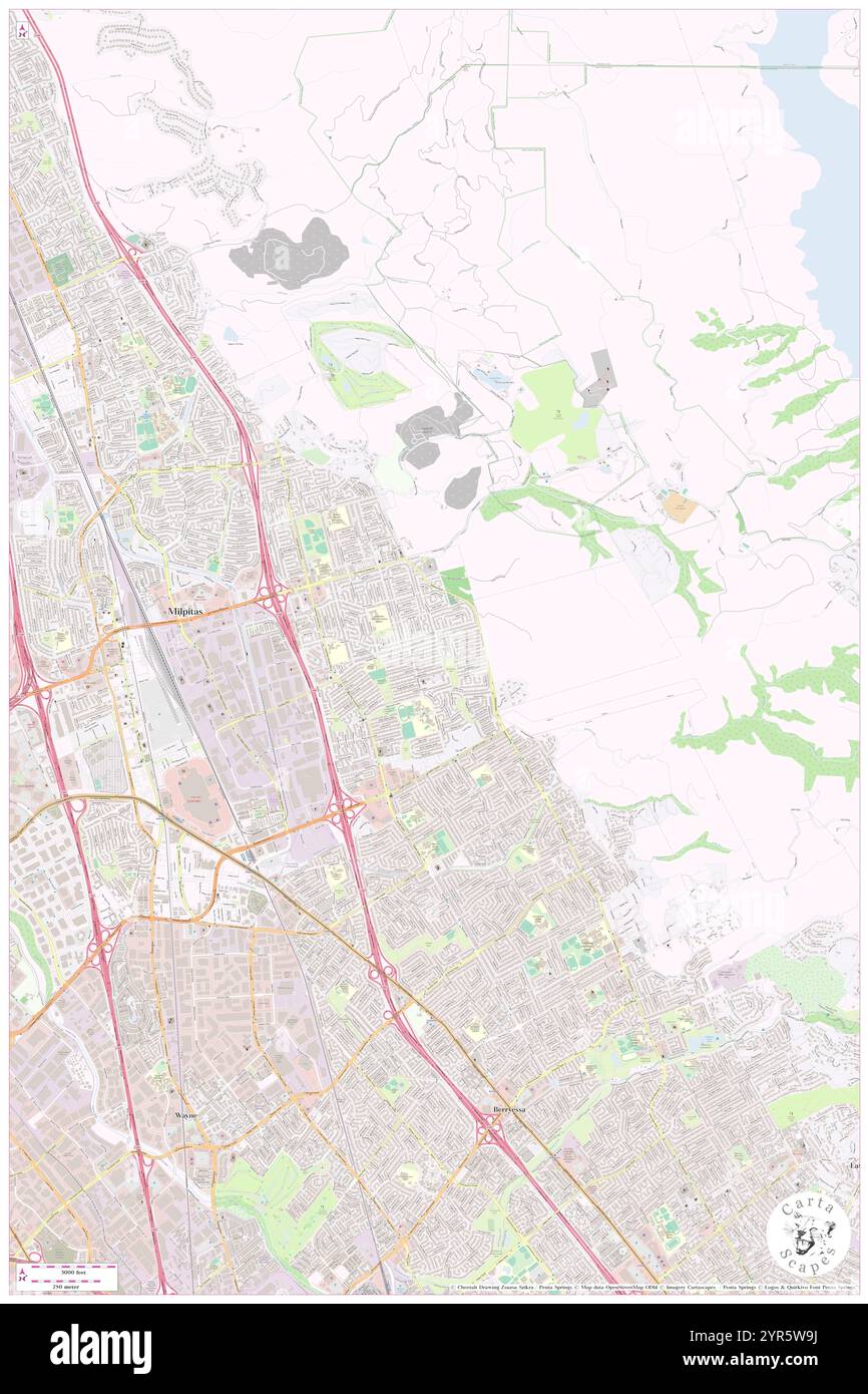 Map of milpitas hi-res stock photography and images - Alamy