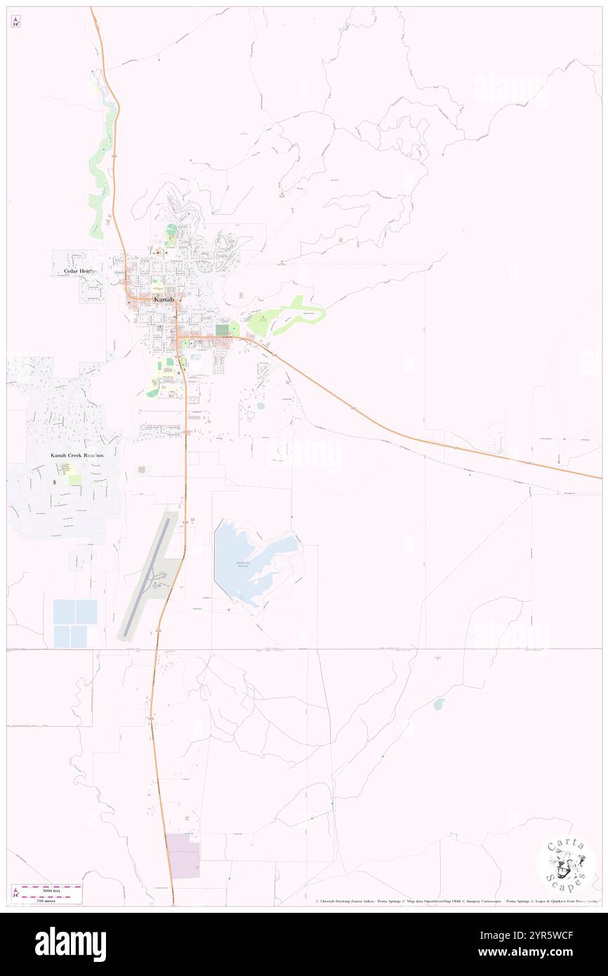 Map of kanab utah Cut Out Stock Images & Pictures - Alamy